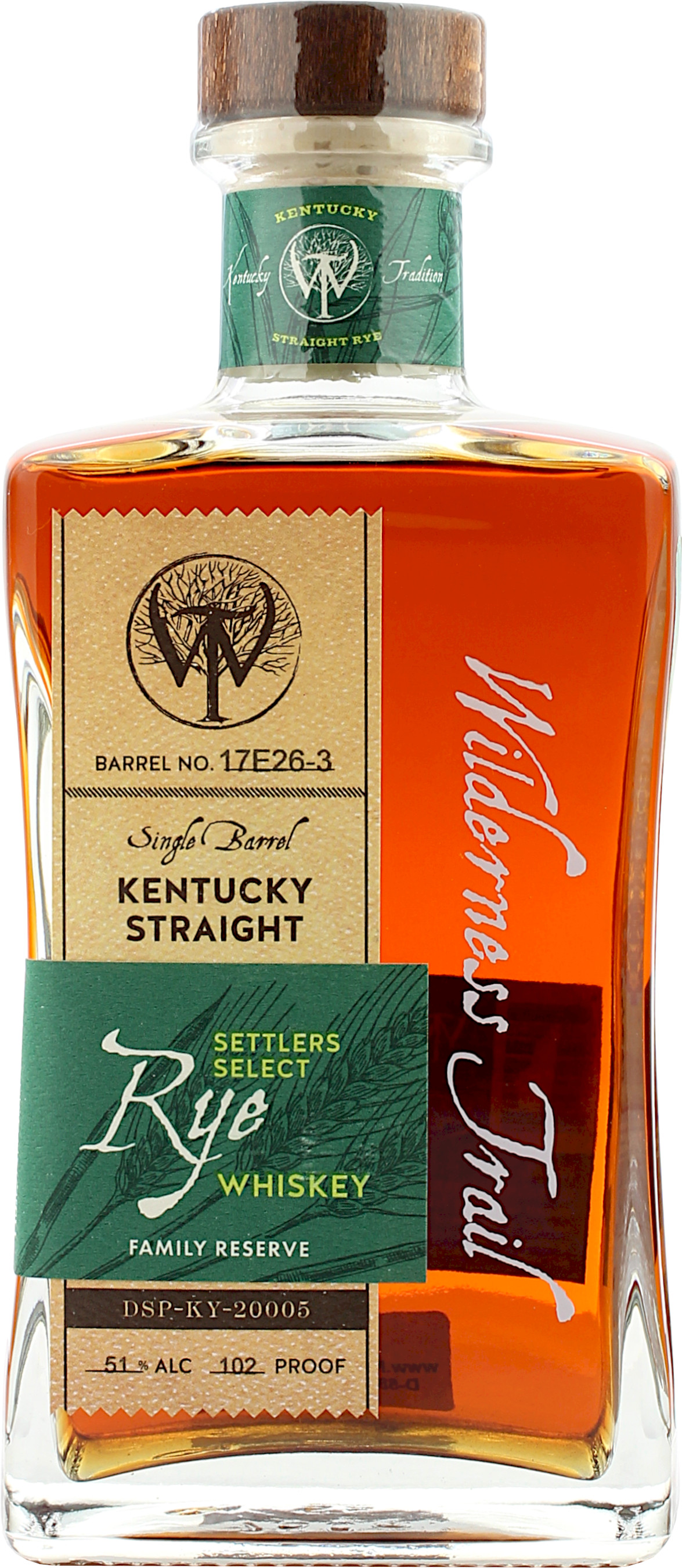 Wilderness Trail Kentucky Single Barrel Straight Rye Family Reserve 2022